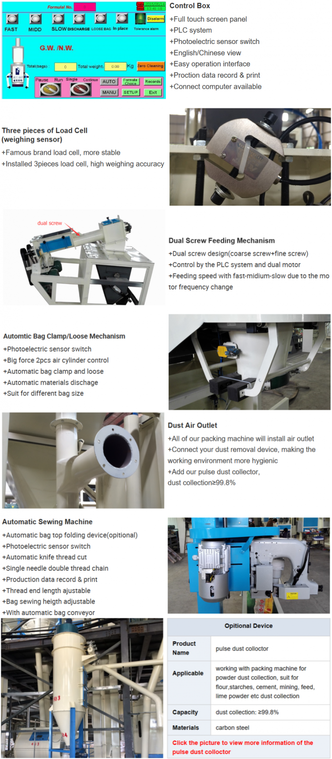 Semi Automatic 5-50kg Bag Marking Paint Powered Packing Machine